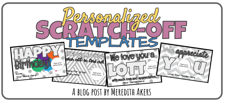 Personalized Scatch-offs Templates – Meredith Akers