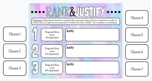 Rank & Justify Slides Template – Meredith Akers