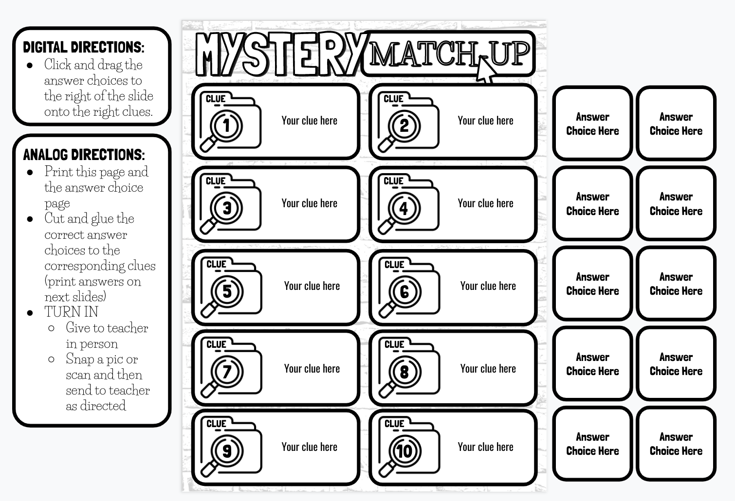 Hybrid Activities that can be completed Digitally or with Paper and ...