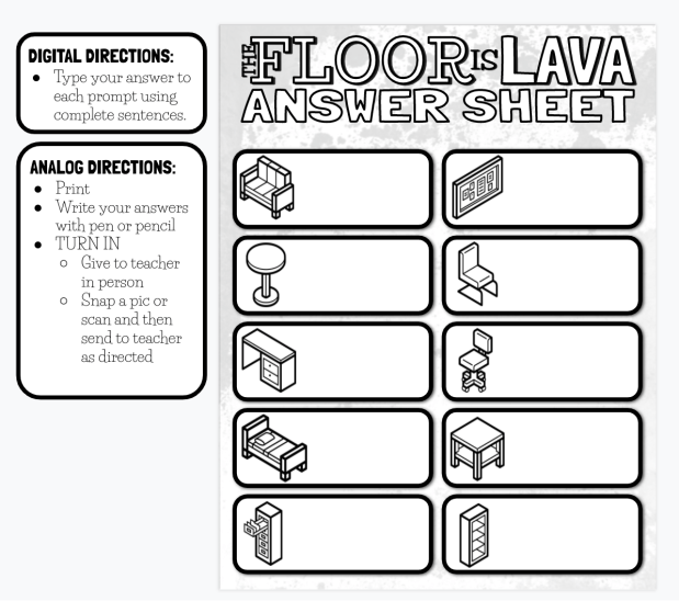 Hybrid Activities that can be completed Digitally or with Paper and ...