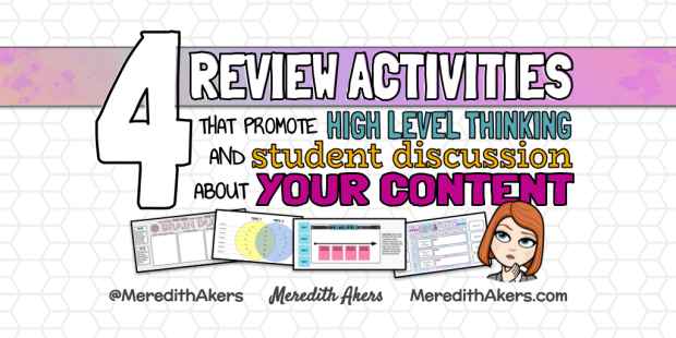 4 Review Activities that promote High Level thinking and student ...